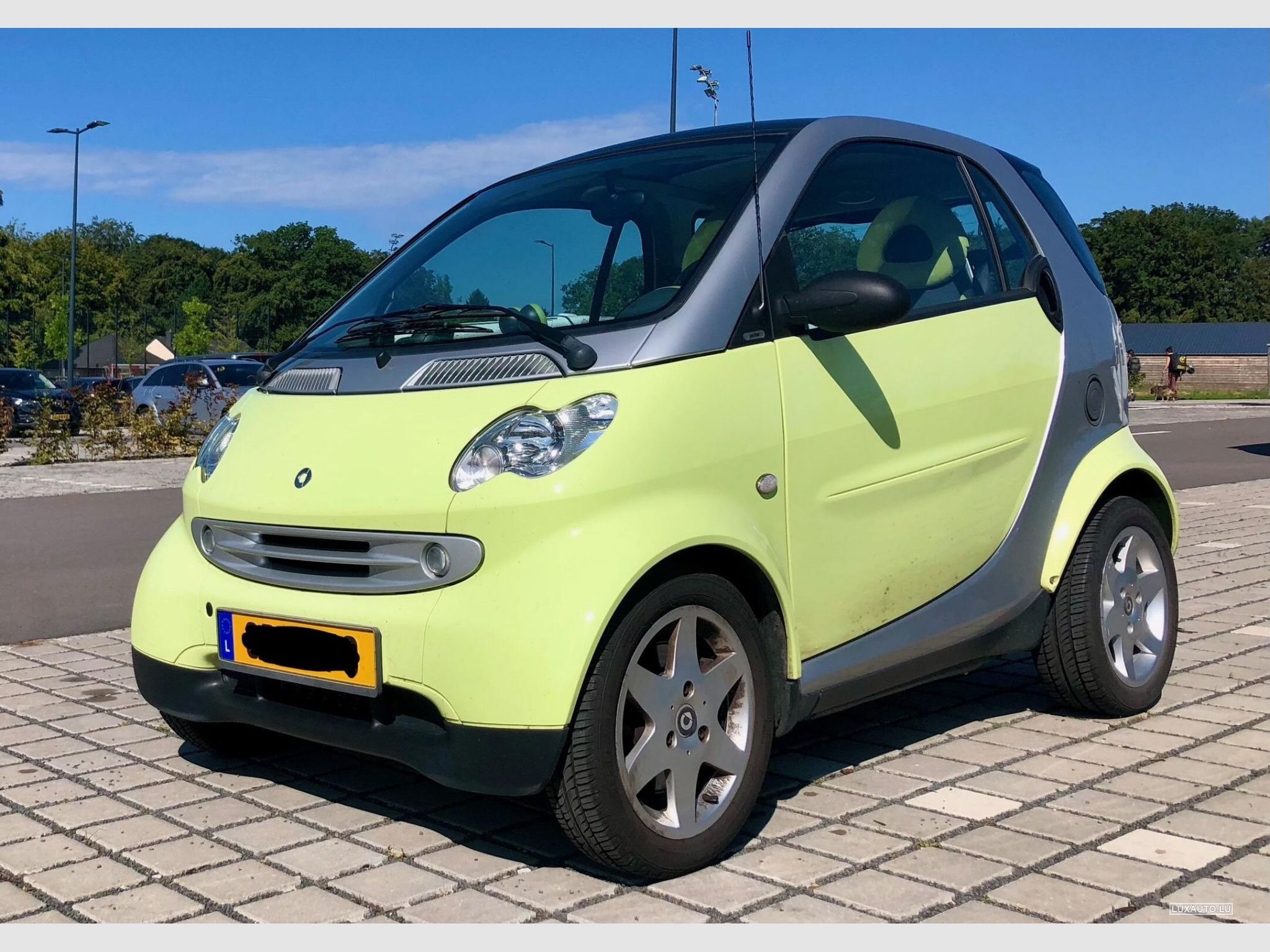 Lime Green Smart Car
